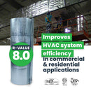 HVAC Duct Insulation Wrap | R8, 4' x 50' (200 Sq Ft) | EcoFoil